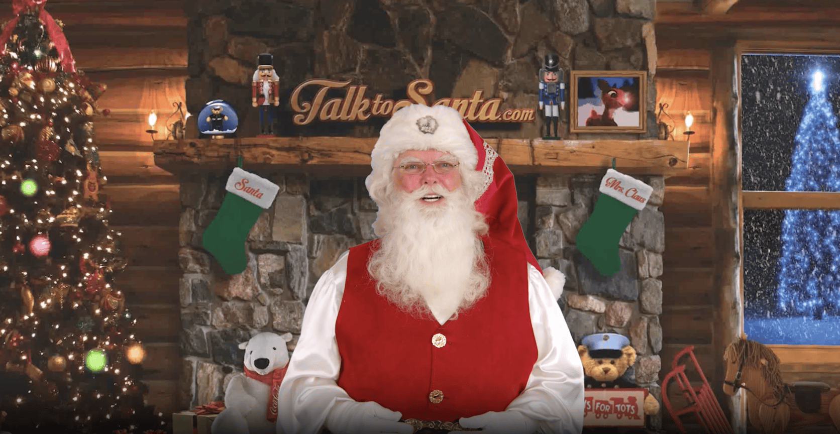 Personalized santa video store